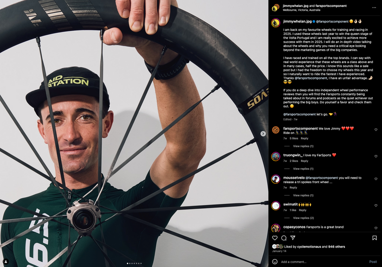 FARSPORTS: Carbon Wheels Made for Cyclicts by Cyclists